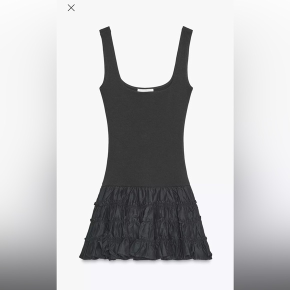 Zara | Dresses | Zara Contrasting Voluminous Dress | Poshmark